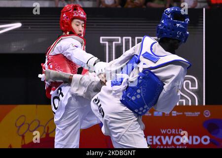 Crystal WEEKES (PUR) contre Dabin LEE (KOR) lors de la finale +67kg ...