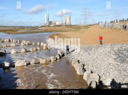 Voerde, Allemagne. 09th novembre 2022. La nouvelle embouchure de l ...