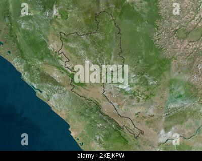 Niari, région de la République du Congo. Carte satellite haute ...