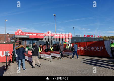 ALMERE , 13-11-2022 , Yanmar Stadium , saison 2022 / 2023 , Dutch ...