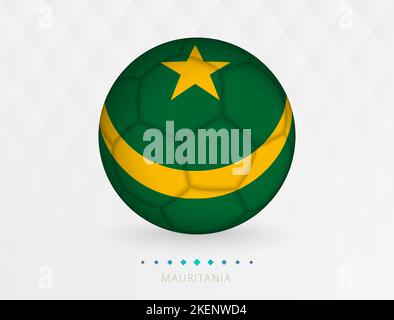 La Mauritanie d'un drapeau et d'un ballon de football. Fond nationale ...