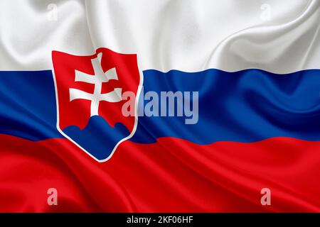 Drapeaux du monde - drapeau de la Slovaquie. Prise de vue avec une ...