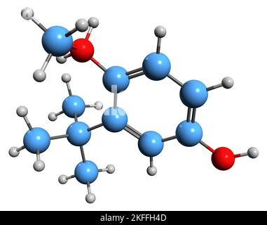 3D image de la formule squelettique de tétraméthylènedisulfotétramine ...
