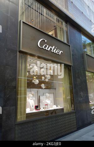 Hong Kong - boutique de fenêtres Cartier Photo Stock - Alamy