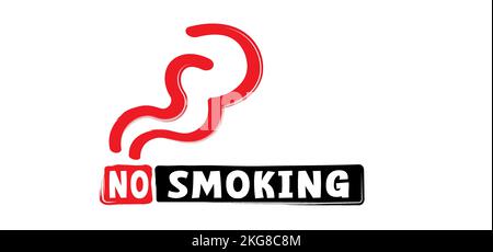 Pictogramme de journée non fumeur de dessin animé. Tabac à cigarettes ...