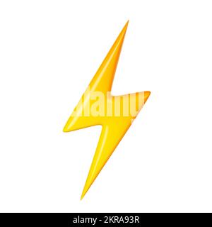 3D Flash de rendu, foudre, vente éclair jaune éclair éclair éclair ...