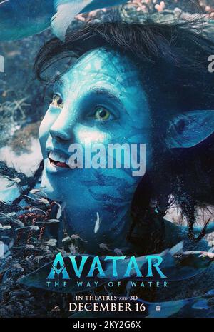 AVATAR: LE CHEMIN DE L'EAU, (alias AVATAR 2), affiche de personnage ...
