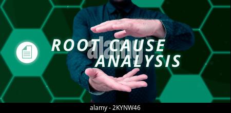 Affichage conceptuel analyse de la cause principale. Idée d'entreprise ...