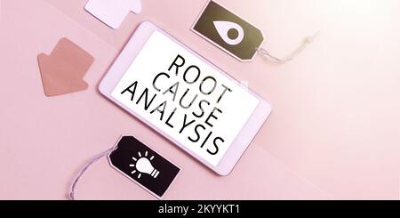 Affichage conceptuel analyse de la cause principale. Idée d'entreprise ...