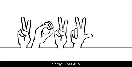 Dessin de bande dessinée en langue des signes sourds, 2024. Dessin ...