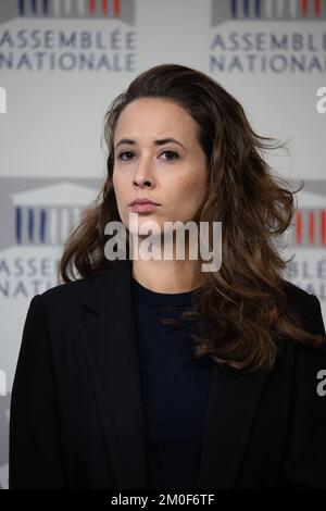 Parlementaire française Clemence Guette lors d'une conférence de presse ...