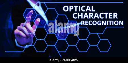 Légende de texte présentant la reconnaissance optique des caractères ...