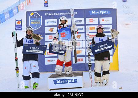 Les trois premiers en doubles mogoles : Anri Kawamura, Japon (2nd ...