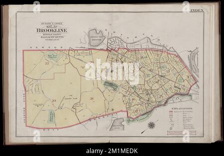 Atlas de la ville de Brookline, Norfolk County, Massachusetts : à ...
