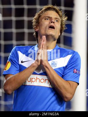 20120920 - GENK, BELGIQUE: Jelle Vossen de Genk photographié après la ...