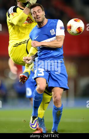 20131107 - VIENNE, AUTRICHE: Le gardien de but de Genk, Laszlo Koteles ...