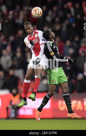 20141211 - LIEGE, BELGIQUE : Le défenseur de Feyenoord Lucas Woudenberg ...