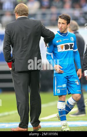 20150426 - GENT, BELGIQUE: Brecht Dejaegere de Gent et Danijel ...