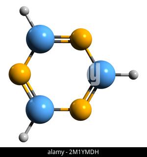 3D image de la formule osseuse mélamine - structure chimique ...