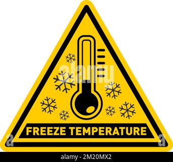 Panneau d'avertissement de froid , neige , panneau triangulaire ...
