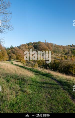 Photo de paysage des couleurs d'automne au monument Admiral Hood sur le ...