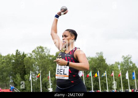 Belgique Jolien Boumkwo photographié en action pendant la compétition ...