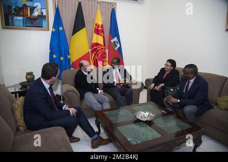 L'ambassadeur belge en Haïti Patrick Van Gheel et la Fédération Wallonie - Bruxelles le ministre ...