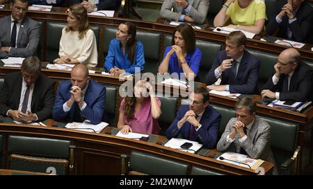 La N-VA Zuhal Demir et du CD&V Wouter Beke photographié lors d'une ...