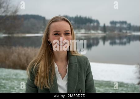 Losheim am See, Allemagne. 14th décembre 2022. Emily Vontz (SPD) part ...