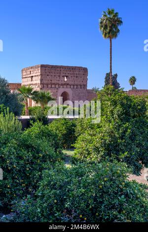 Palais Badi, Marrakech, Maroc. Construit pour le sultan Ahmad al ...