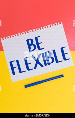 Affichage conceptuel être flexible, vitrine d'affaires peut être ...