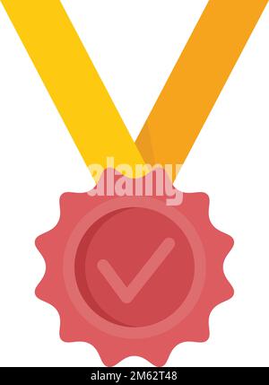 Symbole de la médaille de fiabilité vecteur plat. Garantie de retour ...