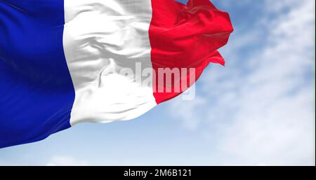 3D l'illustration du drapeau de la France est un drapeau tricolore ...