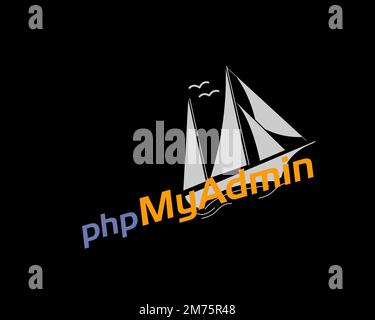 PhpMyAdmin, logo, fond noir Photo Stock - Alamy
