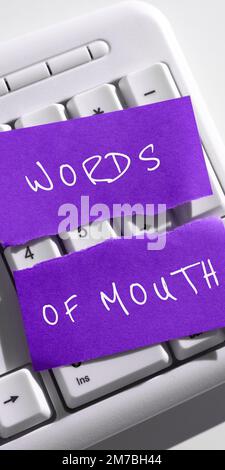 Légende de texte présentant des mots de bouche, photo conceptuelle ...