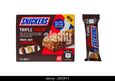 Snickers Triple Treat fruit, noix et chocolat datte raisins et barre d ...
