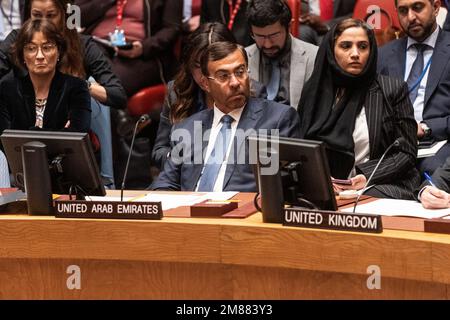Ahmed Ali Al Sayegh, ministre d'État des Émirats arabes Unis, assiste à ...