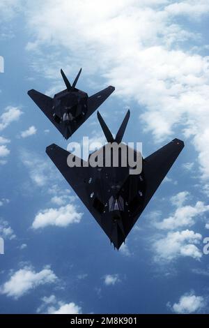 Un avion de chasse furtif F-117A de l'aile de chasse tactique 37th ...