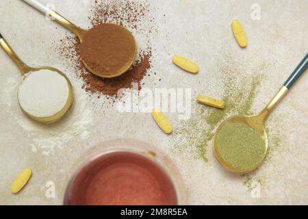 Diverses sources de nutriments. Compléments alimentaires ou ...