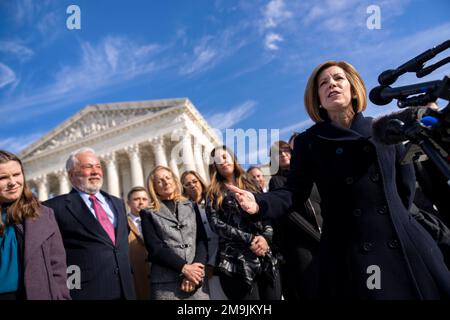 Lawyer Kristen Waggoner of the Alliance Defending Freedom, center ...