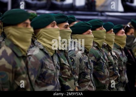 Soldiers of the French Commando Hubert, a special forces unit of the ...