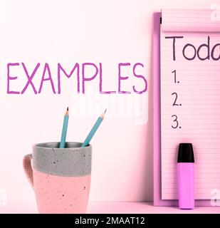 Texte montrant des exemples d'inspiration. Exemple de modèle de photo d ...