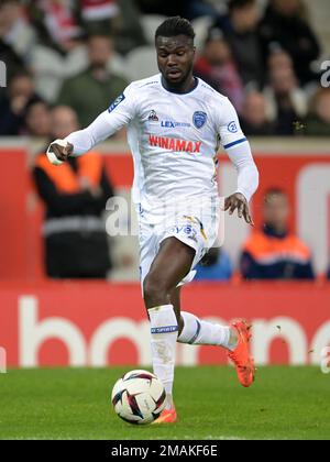 LILLE - Mama Balde d'Estac Troyes lors du match de la Ligue française 1 ...