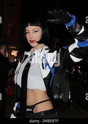 Domiziana Gibbels auf der Berlin Fashion week automne/hiver 2023. Berlin, 18.01.2023 Photo Stock ...