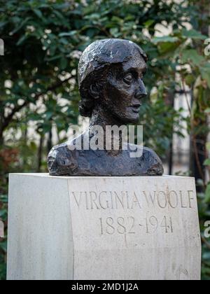 Buste de Virginia Woolf, Tavistock Gardens, Tavistock Square, London ...