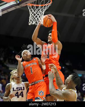Baton Rouge, États-Unis. 18th janvier 2023. Le garde d'Auburn Lior ...