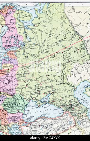 1935 carte atlas des limites territoriales de la Prusse orientale et de ...