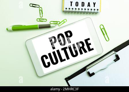 Texte d'écriture Pop Culture, concept signification décrit le style de ...