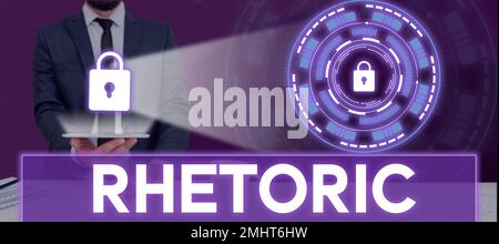 Légende du texte présentant la rhétorique, mot écrit sur l'étude de l ...