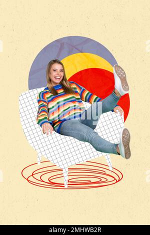 Photo bande dessinée dessin collage photo de la statue de marteau à ...